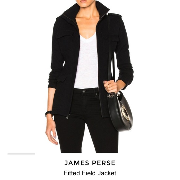James Perse | Jackets & Coats | James Perse Black Fitted Field Jacket ...